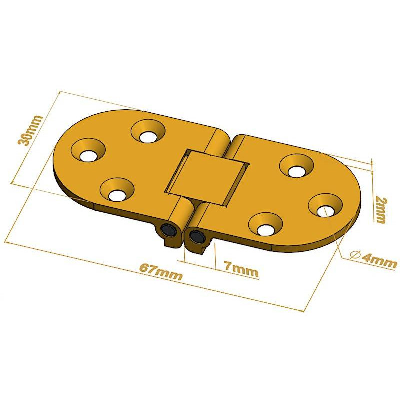 Charnière à briquet Ronde laiton - Fabriquer en France
