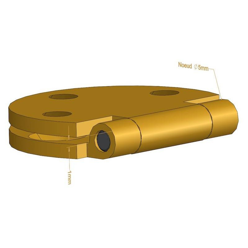Charnière Ronde Laiton | LQF - La Quincaillerie